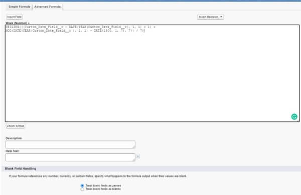 Salesforce | Week Number Formula Field. Step-by-step guide.